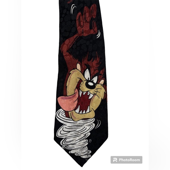 Vintage | Accessories | Vintage Looney Tunes Mania Tasmanian Devil Silk ...